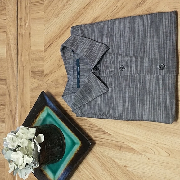 Perry Ellis | Shirts | Perry Ellis Slate Grey Button Down Short Sleeve ...